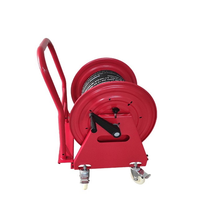 Manual hose reel | Hand crank reel with wheels AMSH500D - SUPERREEL