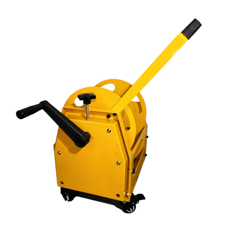 Heavy duty cable reel cart | Hand crank cord reel AMSC270D - SUPERREEL