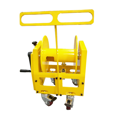 Heavy duty cable reel cart | Hand crank cord reel AMSC270D - SUPERREEL